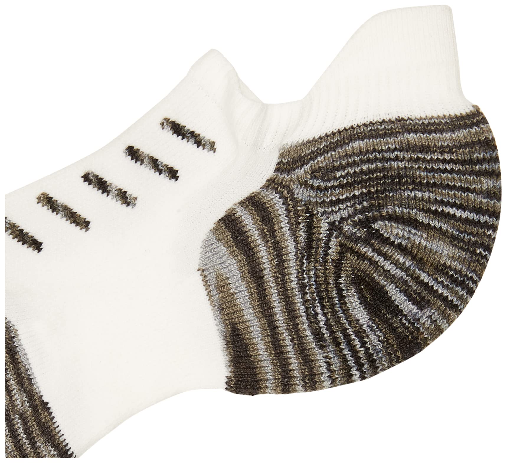 Thorlos Experia unisex adult Xctu Thin Cushion No Show Running Sock, White/Grey, Small US