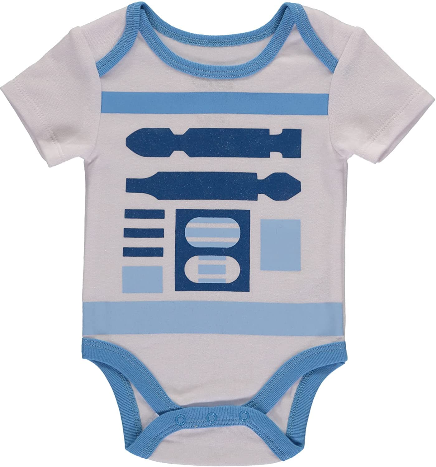 Star Wars Baby Boys' Short Sleeve Bodysuit Five Pack - Star Wars Baby Clothes One Piece Multipack Featuring Baby Yoda, Chewbacca, Boba Fett, R2-D2, and Darth Vader