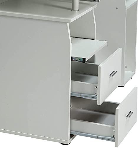 Yliping Classic Design, Computer Desk, Wooden Place Office Desk, 47"x 21"x 33" Computer Desk with Drawer and Keyboard Tray Desk Home Computer