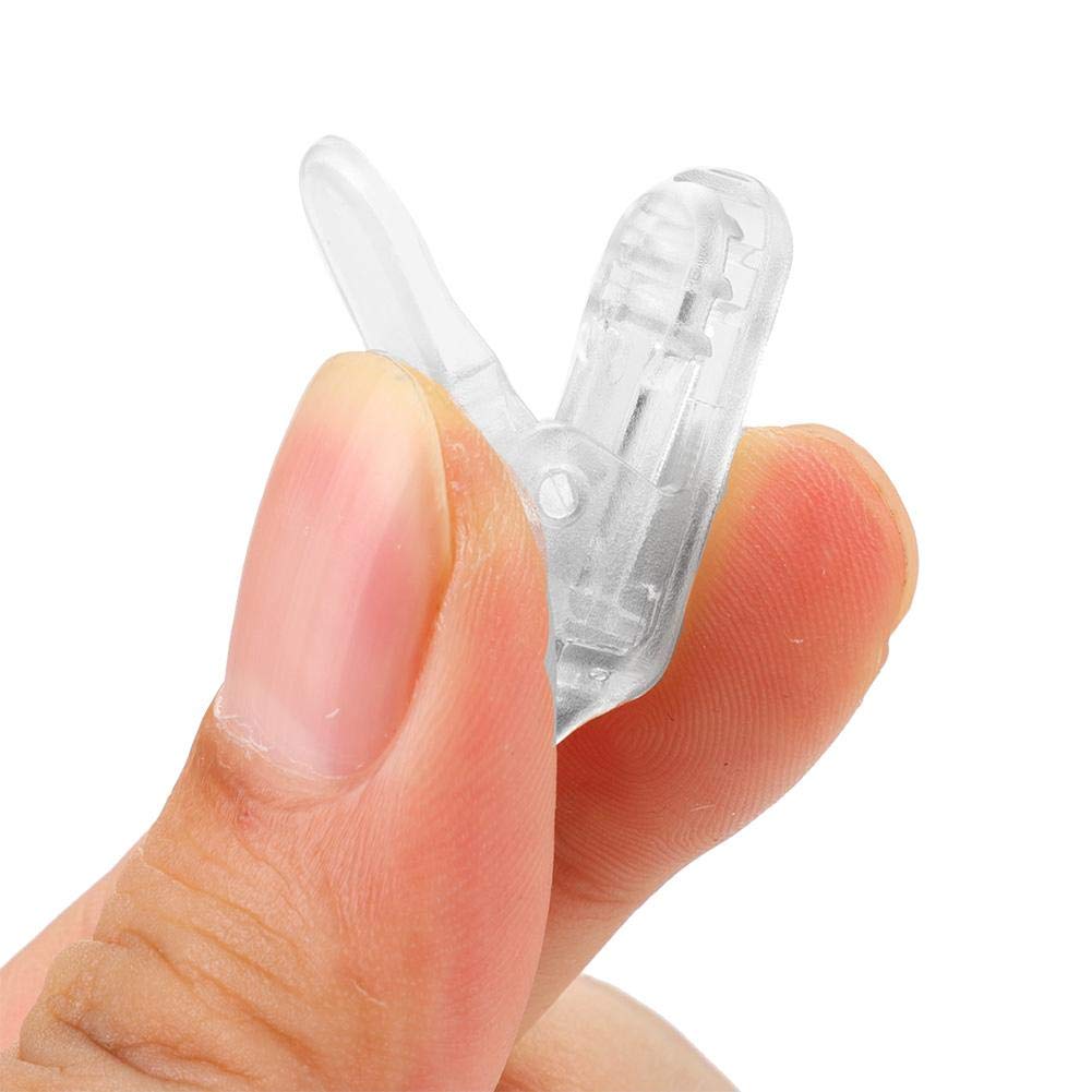 Tihebeyan 20 pcs Tent Tarp Clips,Heavy Duty Windproof Awning Poles Clamp Grip, Plastic Alligator Snaps for Camping, Tarps, Caravan, Transparent