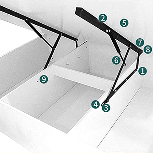 YASEZ Bed with Hydraulic Rod Support Rod Tatami Lifter, Bed Box High Box Bracket Lifter Pneumatic Bracket Telescopic Rod
