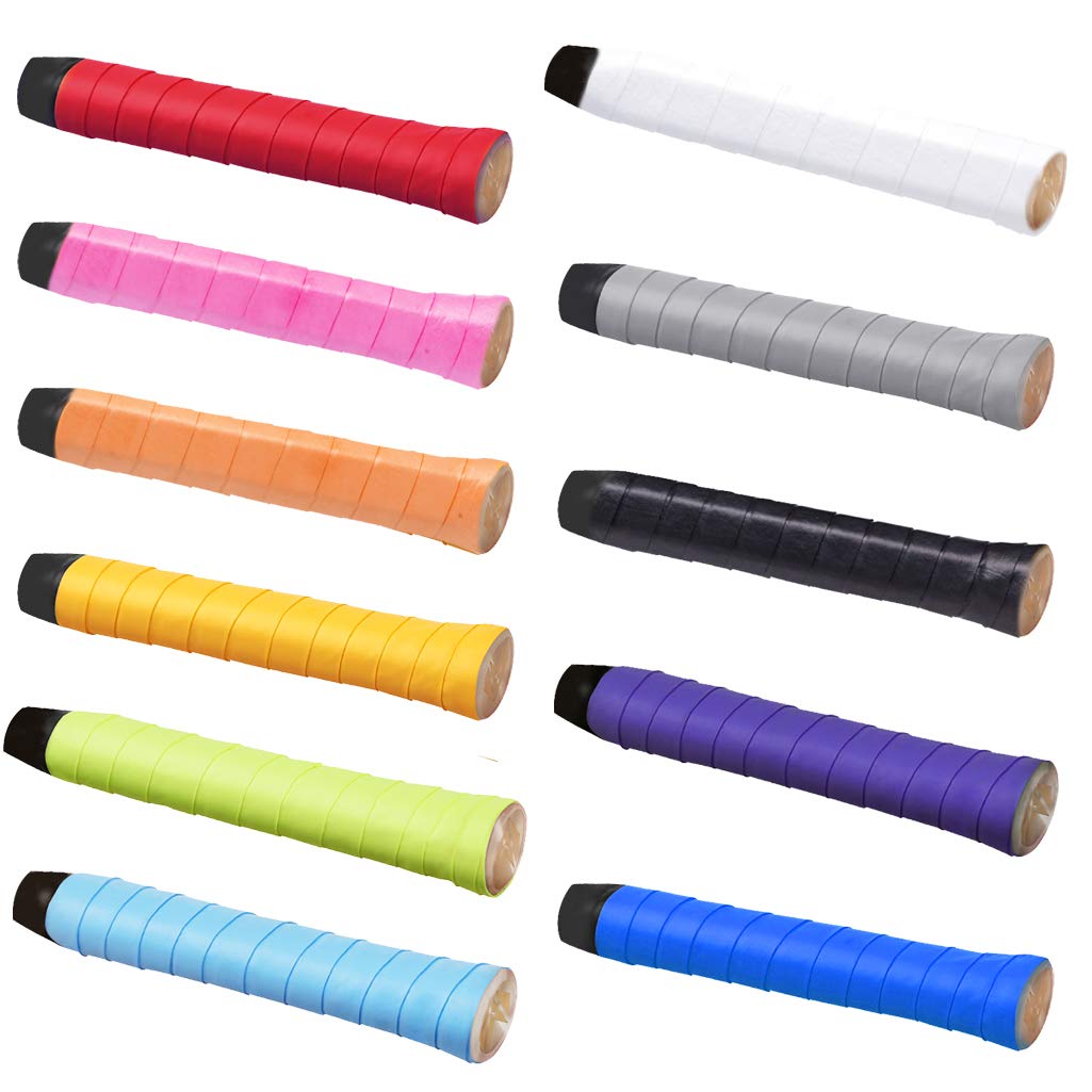 yeabwps 16 Pieces Tennis Badminton Racket Overgrips, Anti-Slip and Super Absorbent Sweat Tennis Racket Grip Tape
