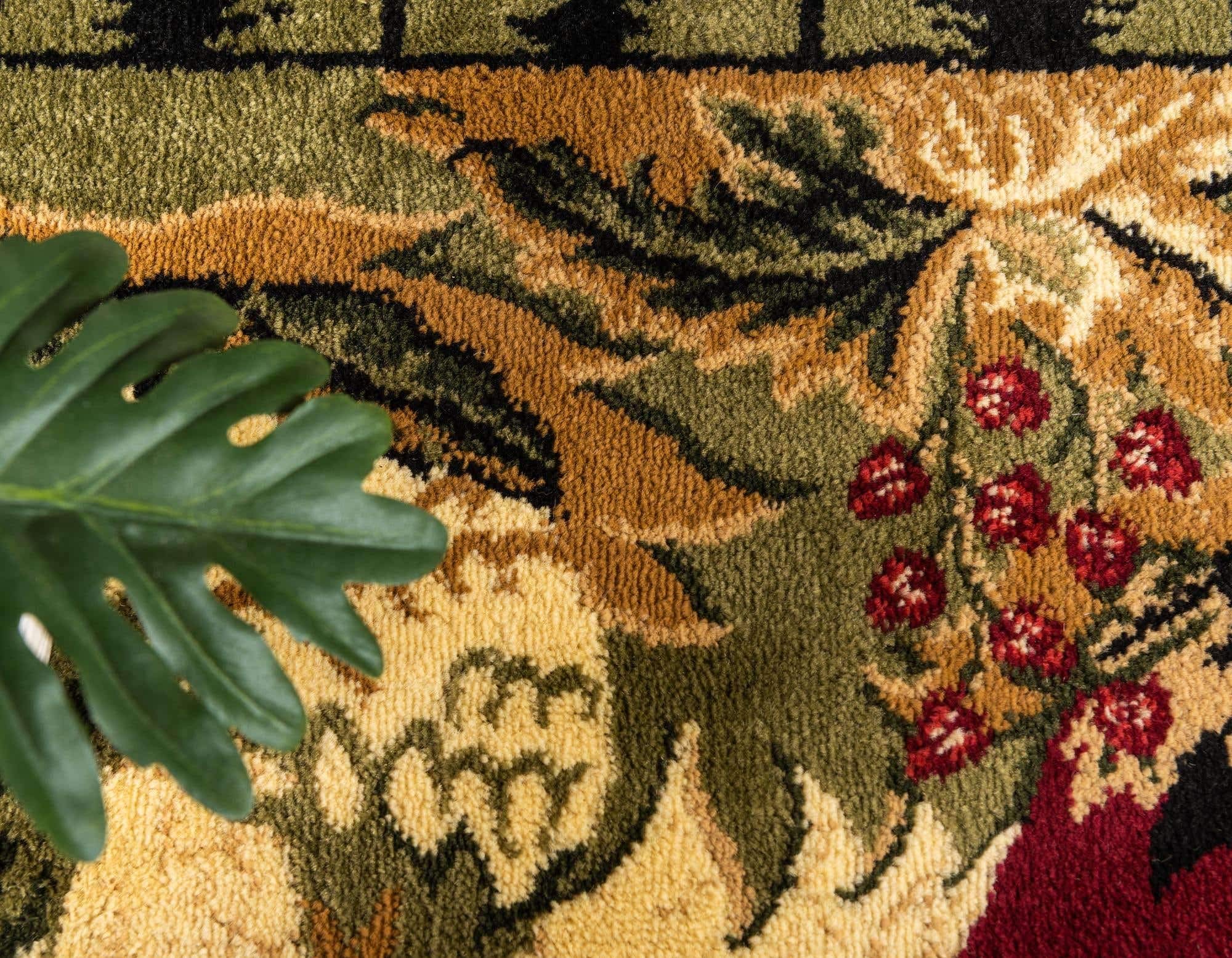 Unique Loom Barnyard Collection Area Rug - Farm (4' 1" Square, Cream/ Black)