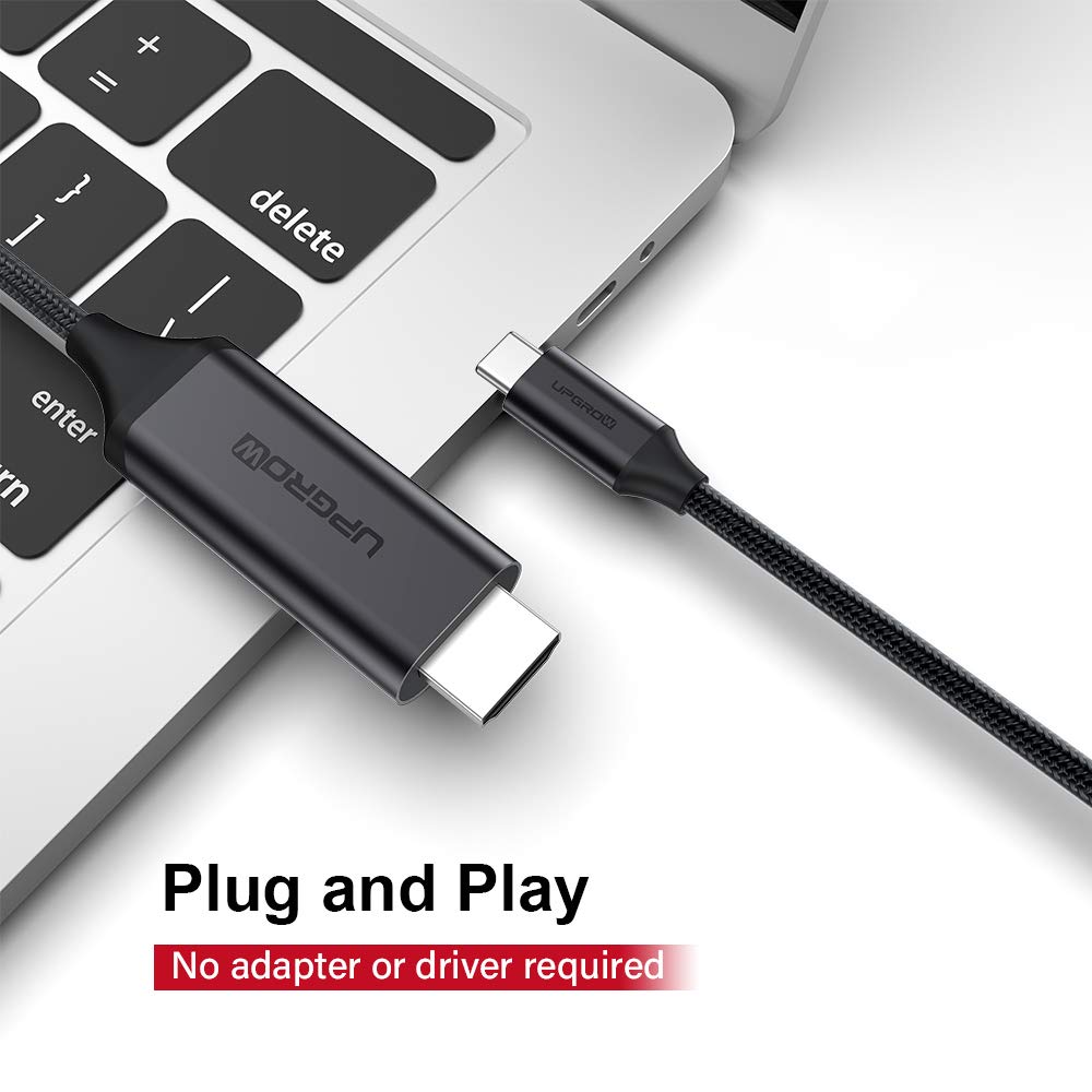 UPGROW USB C to HDMI Cable 4FT 4K@60Hz USB Type C to HDMI Cable for MacBook Pro MacBook Air iPad Pro iMac ChromeBook Pixel (UPGROWCMHM4)