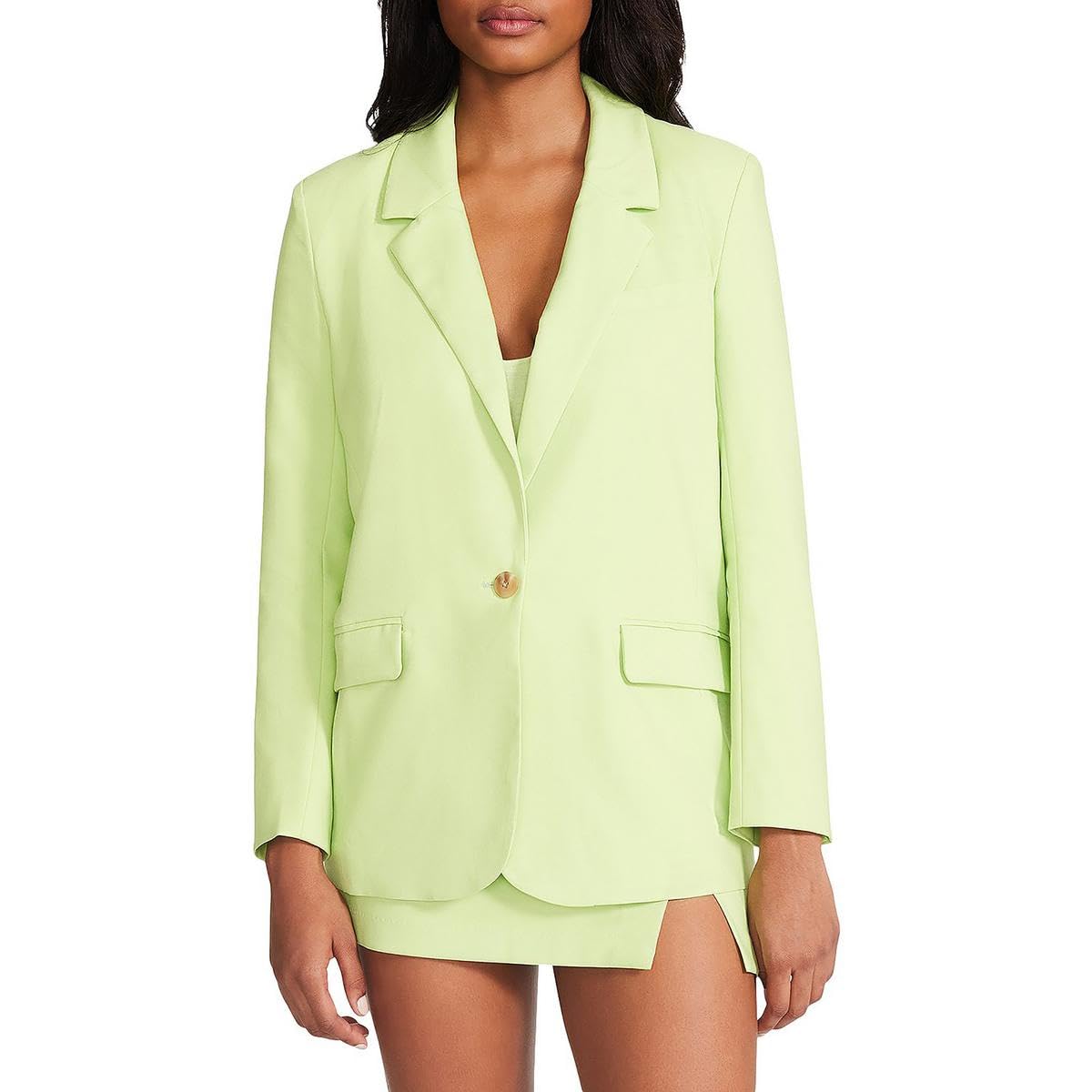 Steve Madden Apparel Women's Kaira Blazer, Bay Green, Small