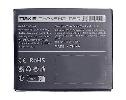 Tiakia Bike Phone Mount - Universal Motorcycle Mount Anti Shake & Anti-Theft, Face & Touch ID Bicycle Phone Holder 360° Rotation for 4.5-7 inches Smartphone