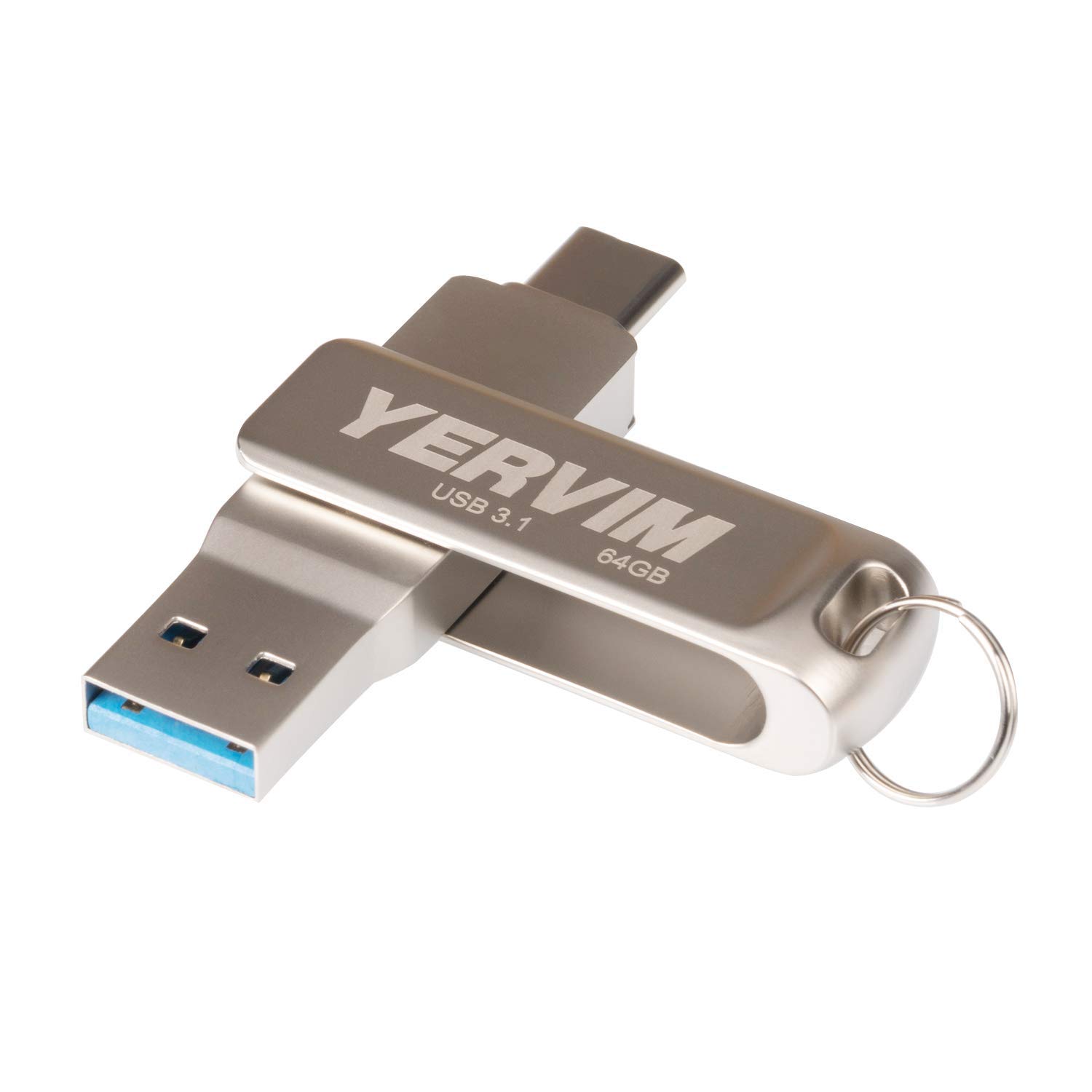 YERVIM 64GB USB 3.1 Flash Drive with OTG Function and Type-C Port for Android Smartphones Tablets MacBook …