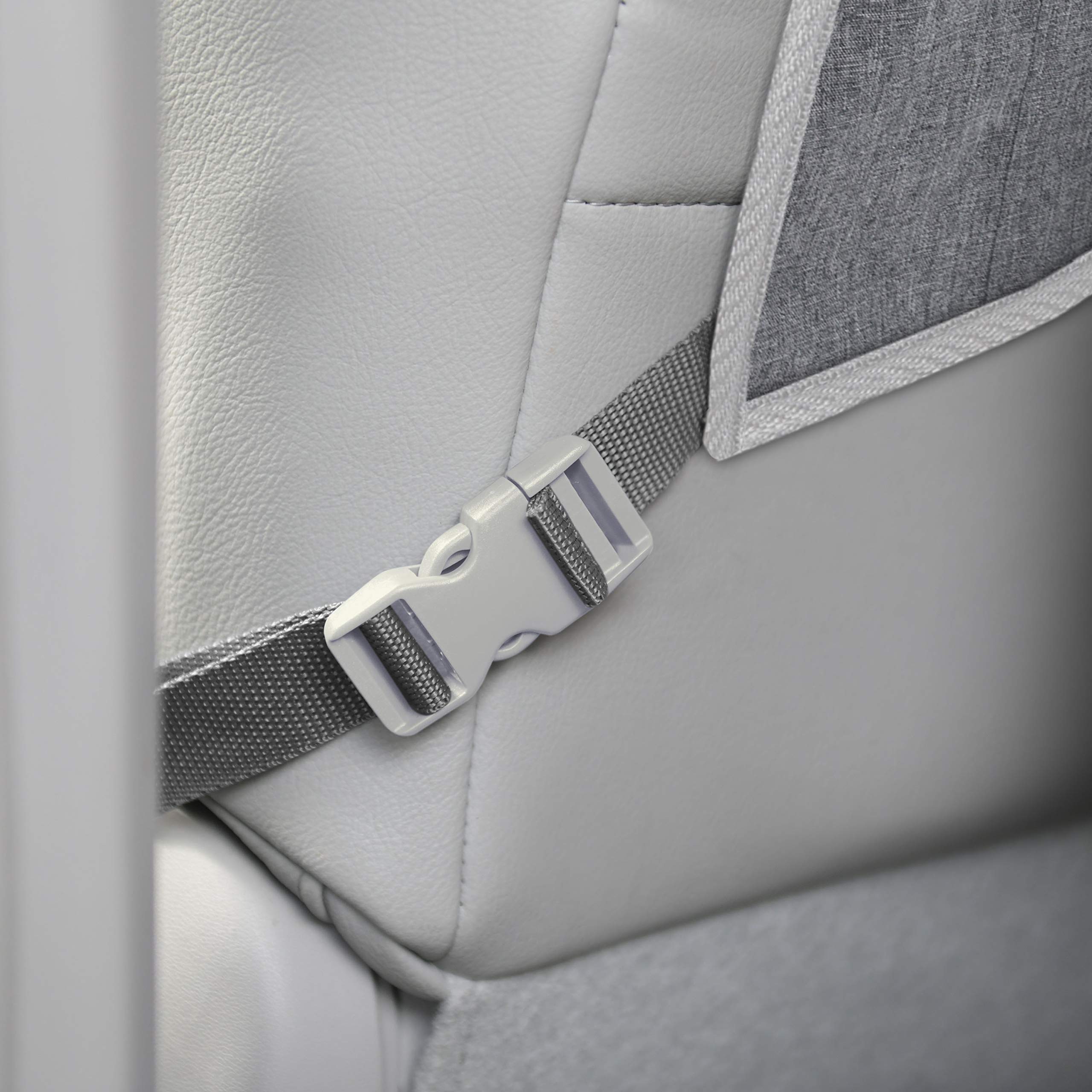 Travel Bug Baby & Toddler Shatter Resistant Mirror With Built-in Kick Mat For Forward Facing Car Seats - Grey