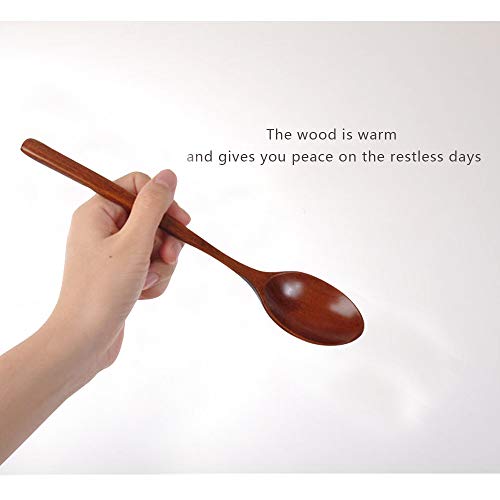 YUUAND Kitchen Utensil Soup-Teaspoon Tools Tableware Wooden Cooking Fork Spoon Kitchen,Dining Bar,Cooking Spoon & Spatula Tools Perfect for Non-Stick