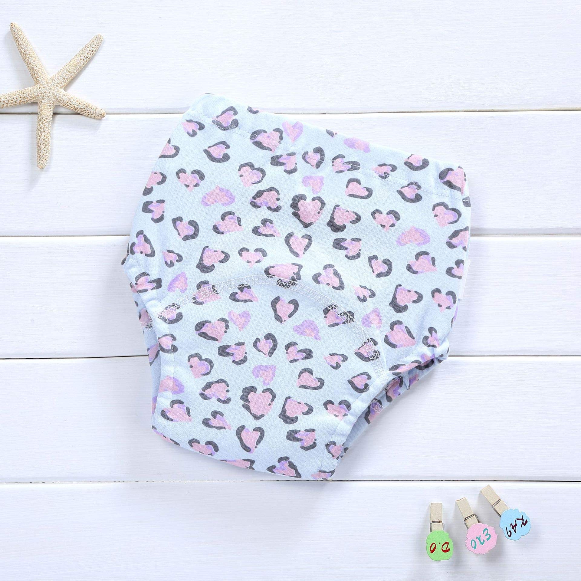 Tiger007 4 Pack Cotton Potty Training Pants for Boys Girls, Learning Designs Training Underwear Pants 12M-4T (12 Month, D)