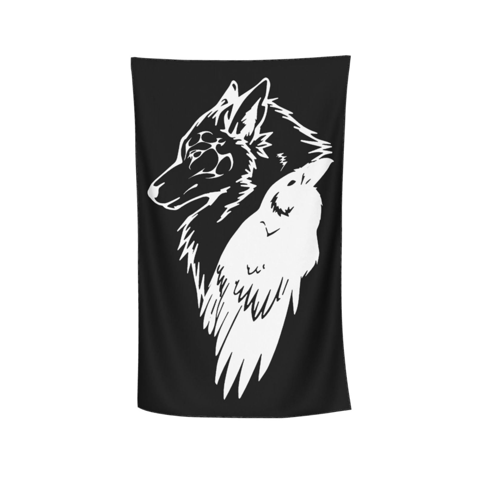 Zahika Odin Viking Norse Wolf Beach Towel Absorbent Bathroom Towels Beach Towels Oversized Super 32x52 Inch