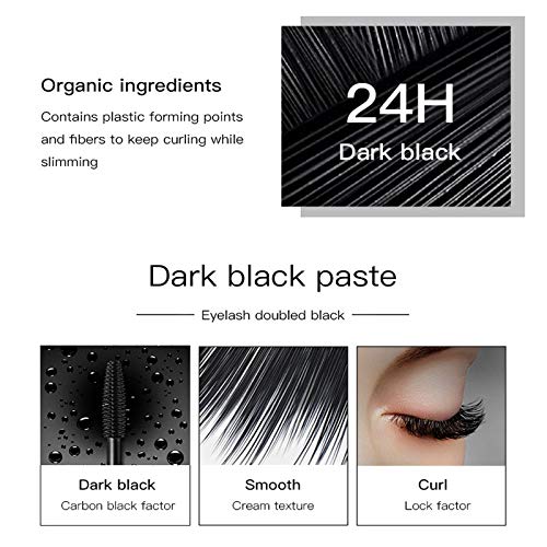 Tide brand tribe 4d Silk Fiber Mascara Waterproof And Easy To Dry Natural Soft Long Eyelash Makeup Mascara Black Thick Eyelash (Color : 02)