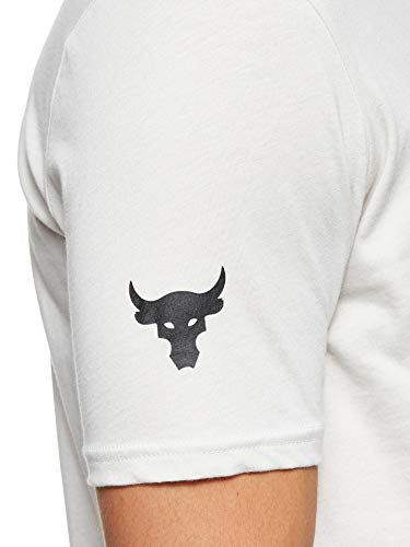 Under Armour Mens UA Project Rock T-Shirt (as1, Alpha, x_l, Regular, Regular, Focus/Summit White 110)