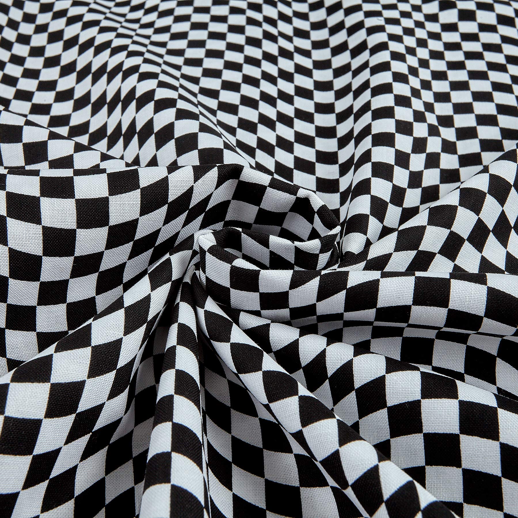 Timeless Treasures Race Cars Black & White Checkered Flag, Fabric by the Yard