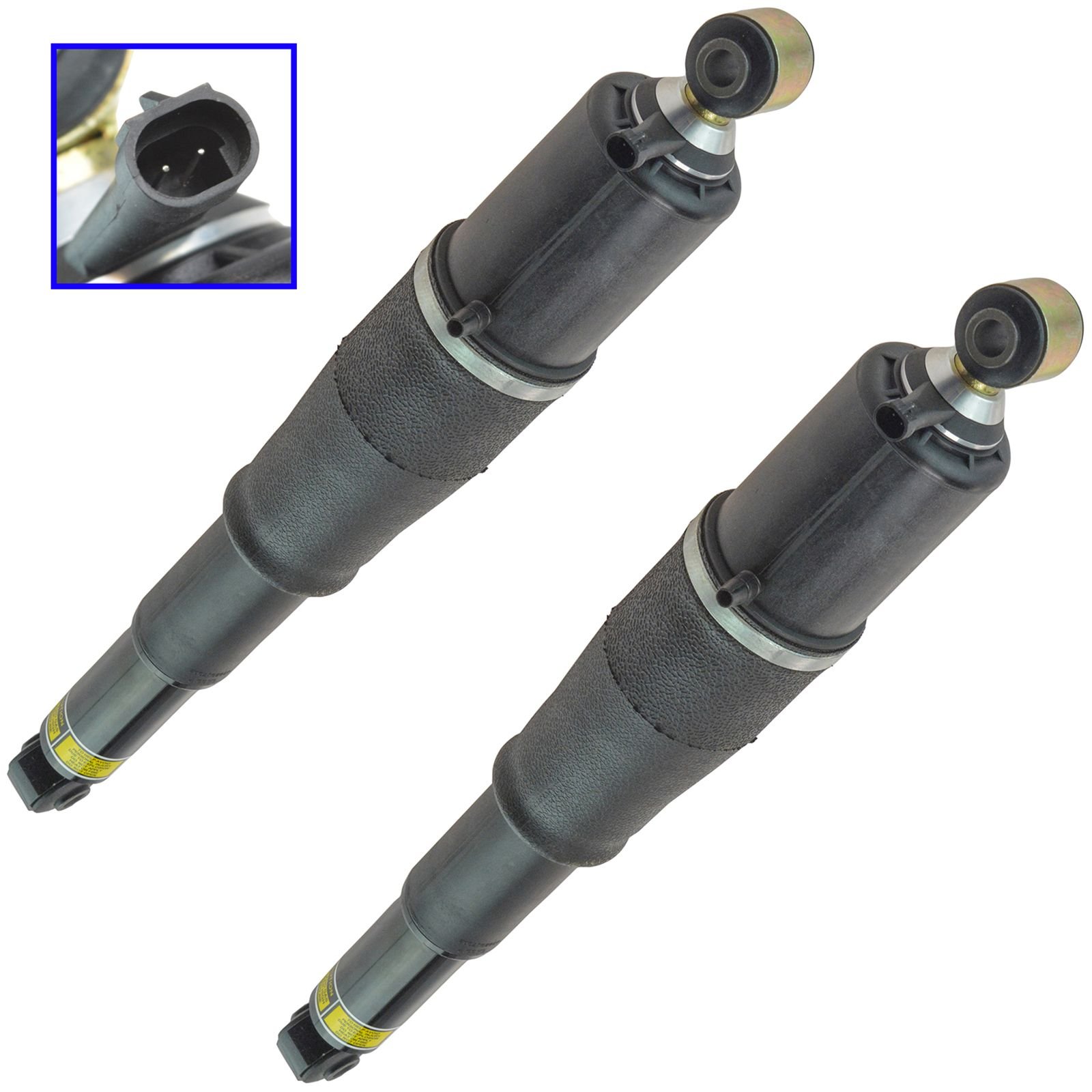 TRQ Air Ride Suspension Compressor with Dryer & Rear Shock Absorber 3 Piece Kit Set for 2007-2014 Cadillac Escalade / 2007-2014 Chevy Suburban/Tahoe/Avalanche/GMC Yukon New