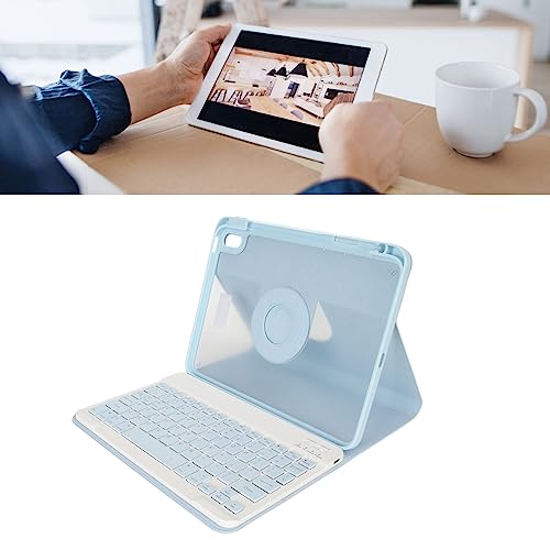 Yitre Tablet Keyboard, Magnetic PU Leather PC Portable Keyboard 180mAh Battery Pen Holder for 2022 Tablet with Case (Blue)