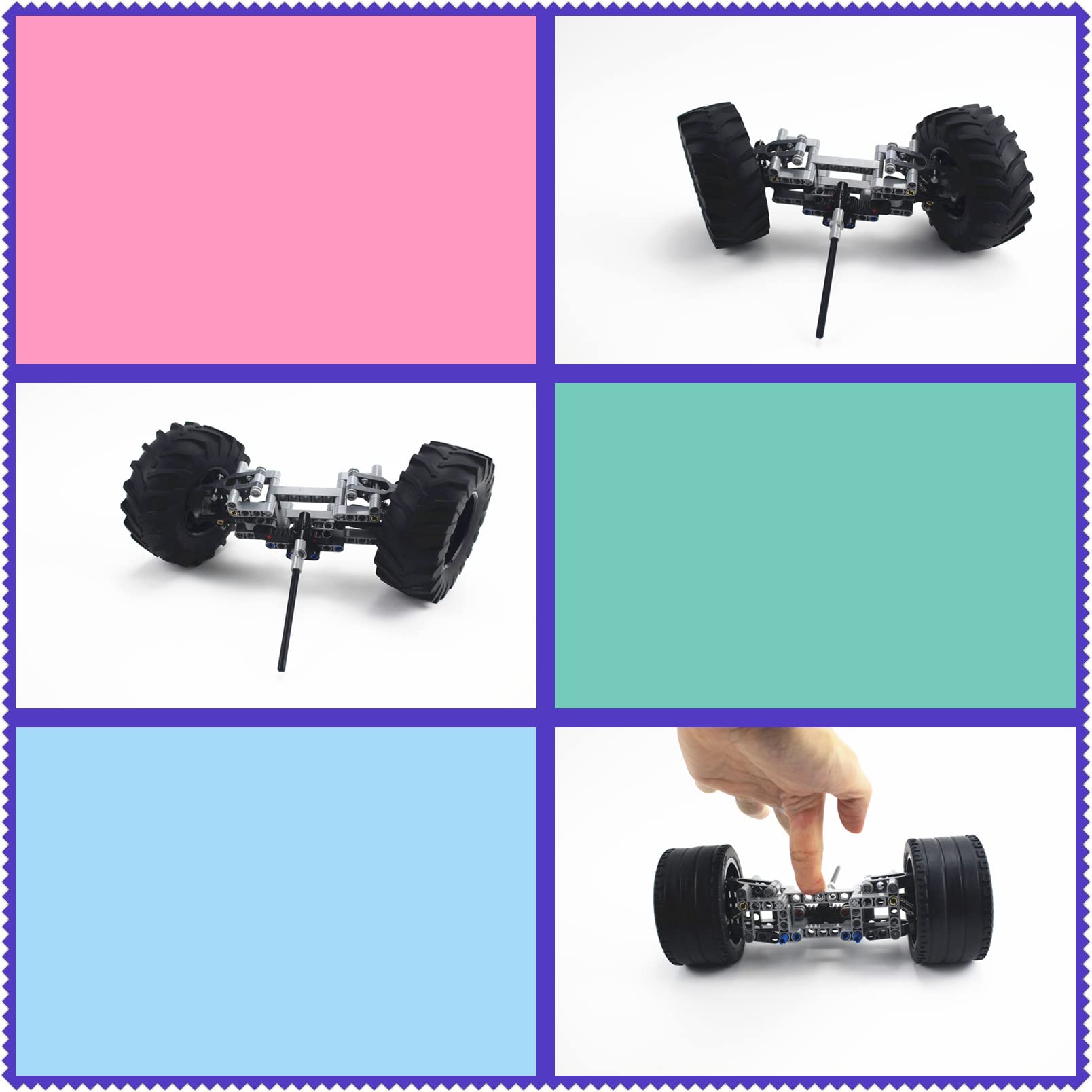 TTLYHEK MOC Parts Toy Front Suspension System Technical Parts Compatible with All Major Brands Building Blocks Bricks DIY Accessories (78Pcs)
