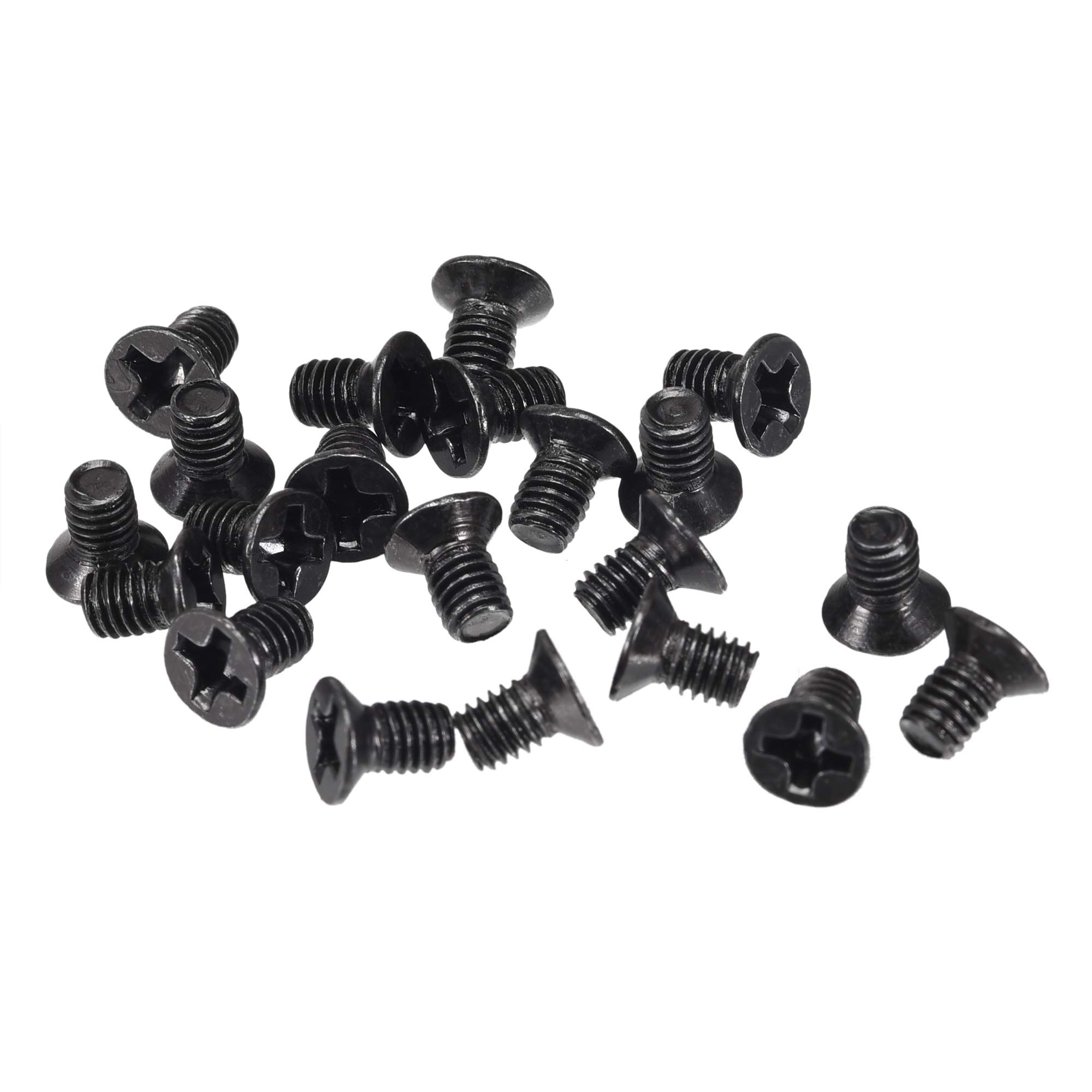 uxcell M3 x 5mm Phillips Screw Fastener Black for Laptop PC TV Fan Switch 500pcs
