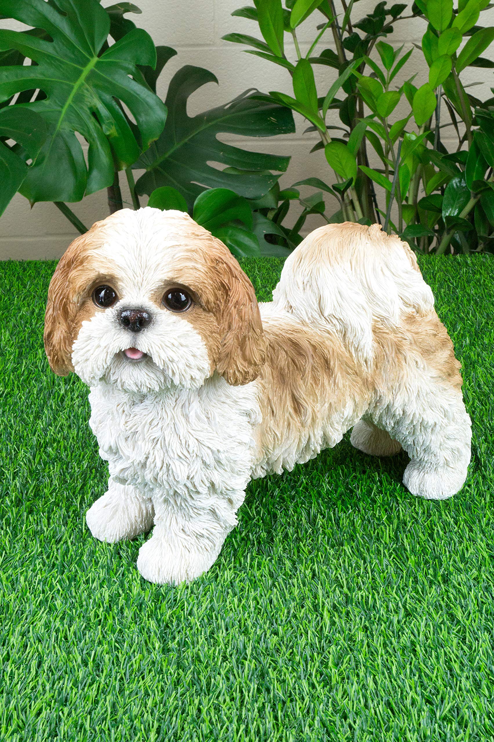 VI N VI 10.5'' Large Shih Tzu Dog Figurine Statue | Decorations for Homes and Gardens