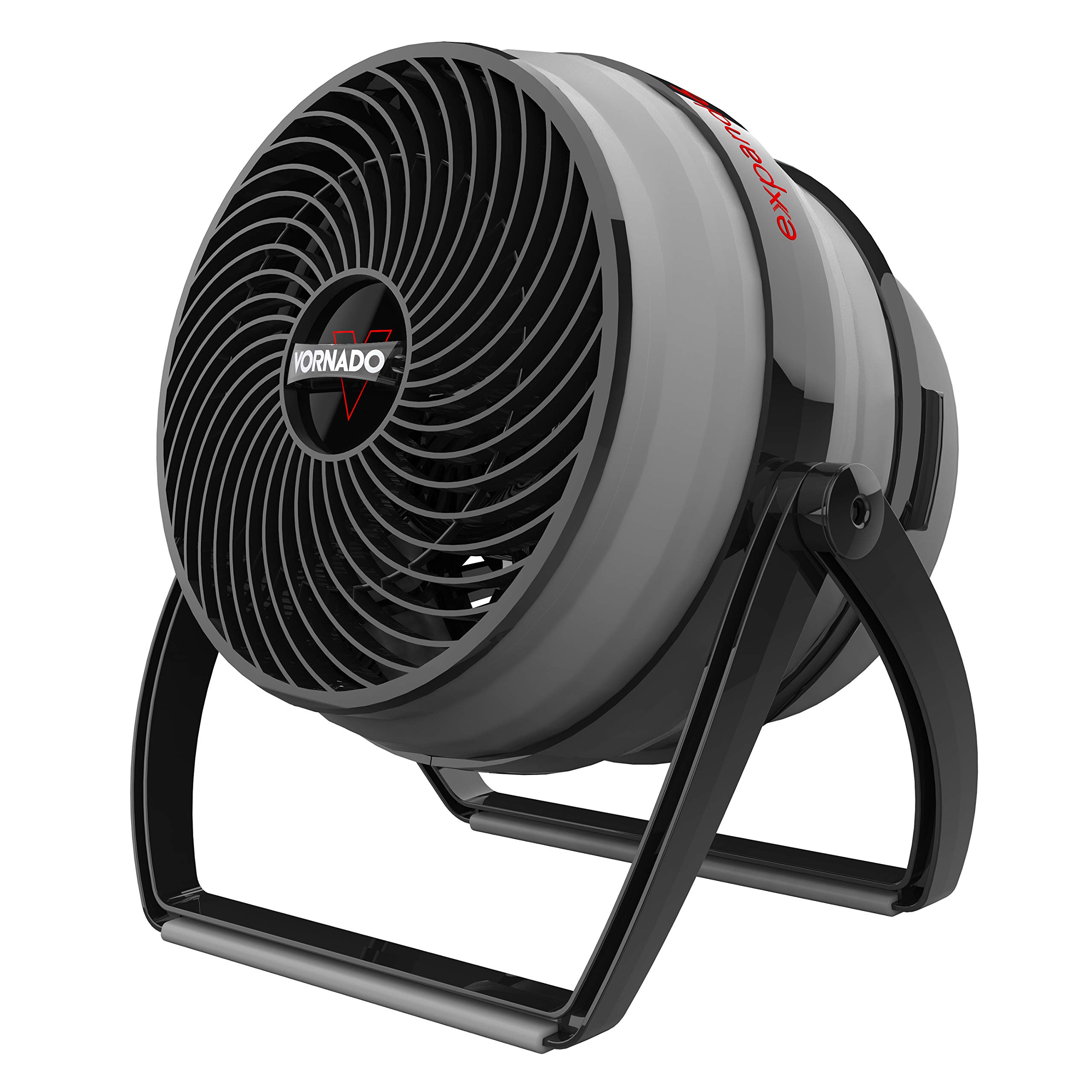 Vornado - CR1-0354-06 EXPAND6 Small Travel Air Circulator Fan with Collapsible Body, Built-in Carry Handle, Integrated Cord Storage, Multi-Directional Airflow, Black/Gray