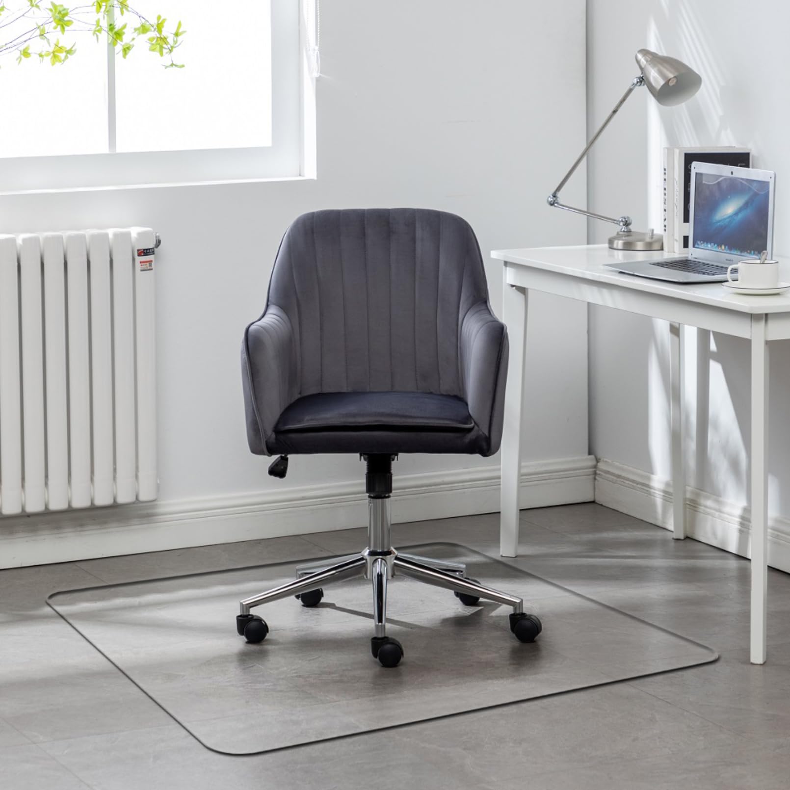 Transparent Non-slip Chair Mat,Large Floor Protector,Can be Used on Hardwood Floors,Non-slip Not Stuck Wheels,Easy to Clean,1/7" Thick,48"x36"