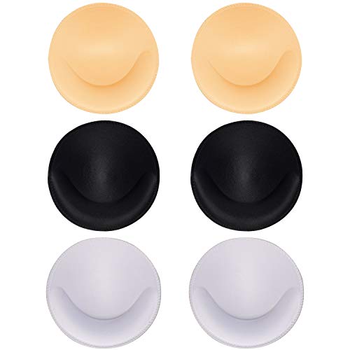 TopBine Round Soft Push Up Bra Inserts Pads Removable Sport Bra Cups Inserts Mastectomy Bra Inserts for Bikini Top Swimsuit (C/D)
