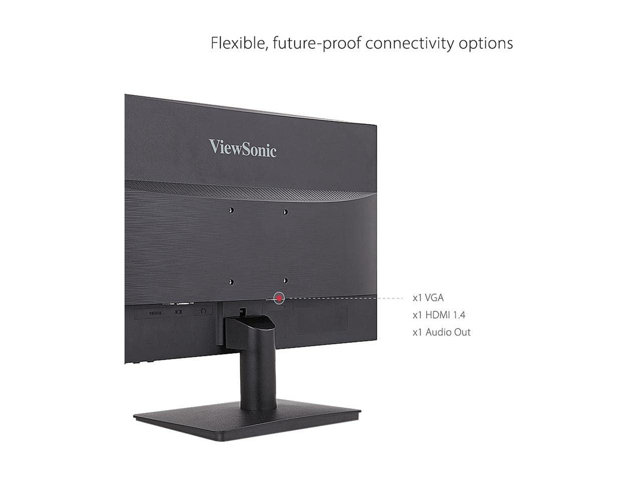 ViewSonic VA1903H 19-Inch WXGA 1366x768p 16:9 Widescreen Monitor with Enhanced View Comfort, Custom ViewModes and HDMI for Home and Office,Black