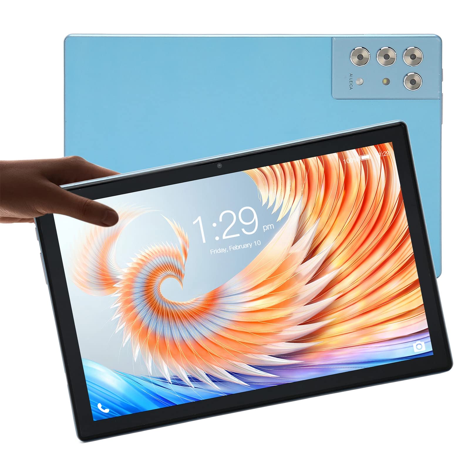 Yoidesu S30 Pro 10.1Inch Tablet for Android, 8GB RAM 64GB ROM, Octa Core CPU, 2.4G 5G WiFi Dual Card Calling Tablet, 8MP 16MP Dual Camera, Slim Design HD Tablet (US Plug)