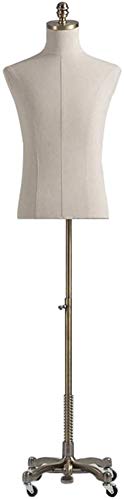Tailors Dummy Mannequin Torso Adjustable Height with Universal Casters |for Male Shirt Form Display Dressmakers Dummy