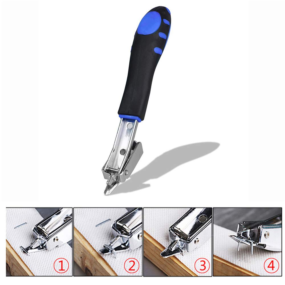 Staple Remover Upholstery Construction Heavy Duty Tack Lifter Office Claw Tools, Strength Staple Puller Removing All Kinds of Staples for Furniture Floor Wooden Case Carton Photo Frame Carpet (Blue)