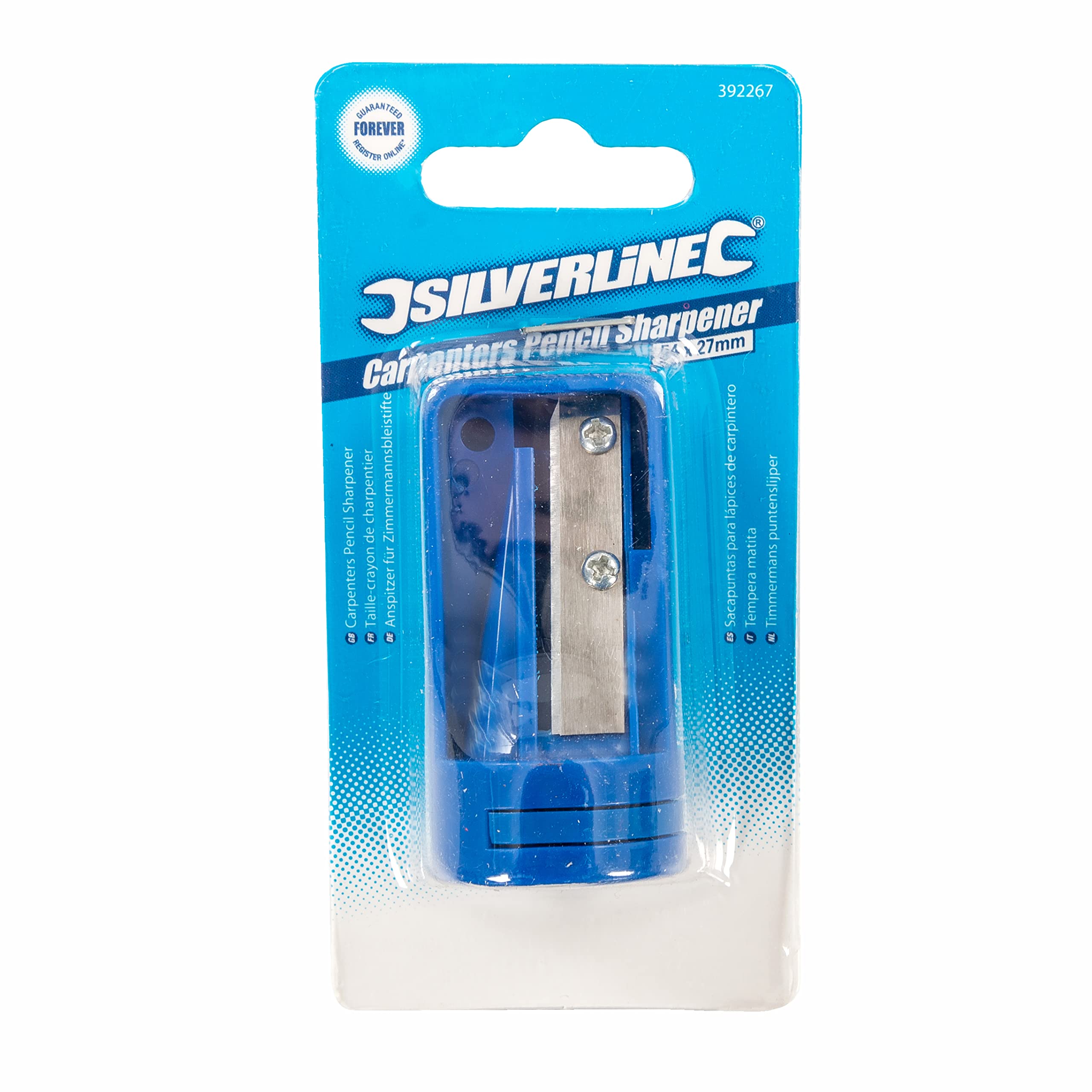 Silverline Tools 392267 Carpenters Pencil Sharpener - Blue