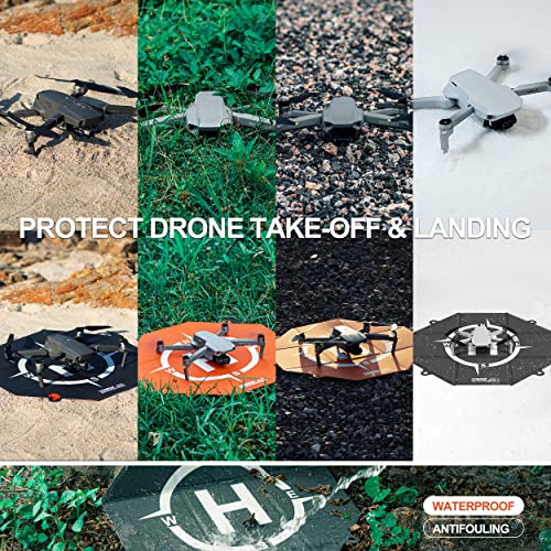 STARTRC Drone Landing Pad, Double-Sided Colors Waterproof 20 inch Helipad for DJI Mini 4K/Mini 4 Pro/Avata 2/Air 3/Mini 2 SE/Mini 3 Pro/Mavic Air 2S/Avata/RC Drone Accessories