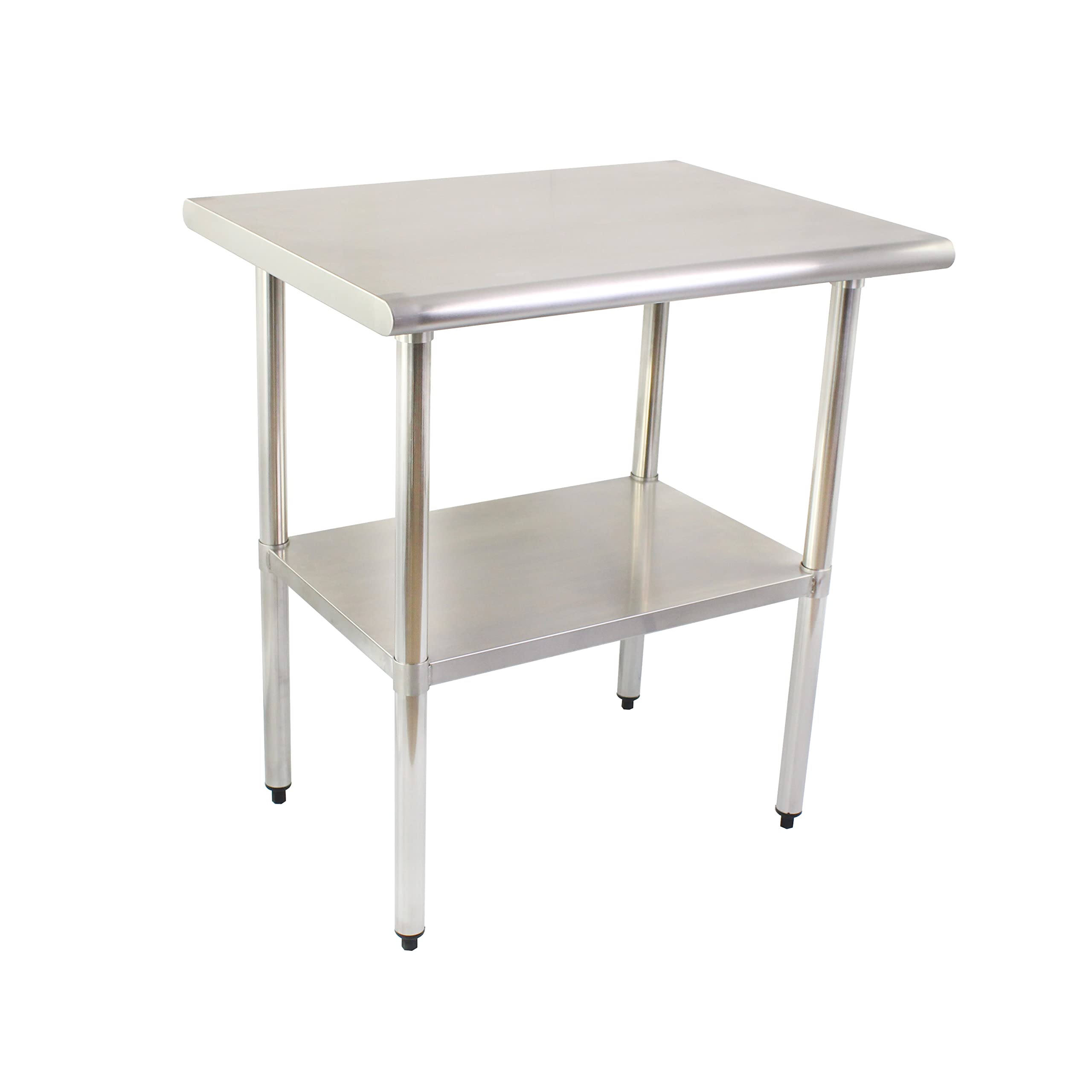 STEELBUS 33''x20'' Movable Dinning Cart table,Metal kitchen food prep work table with 2 big caster,pizza oven table,grill table indoor & outdoor