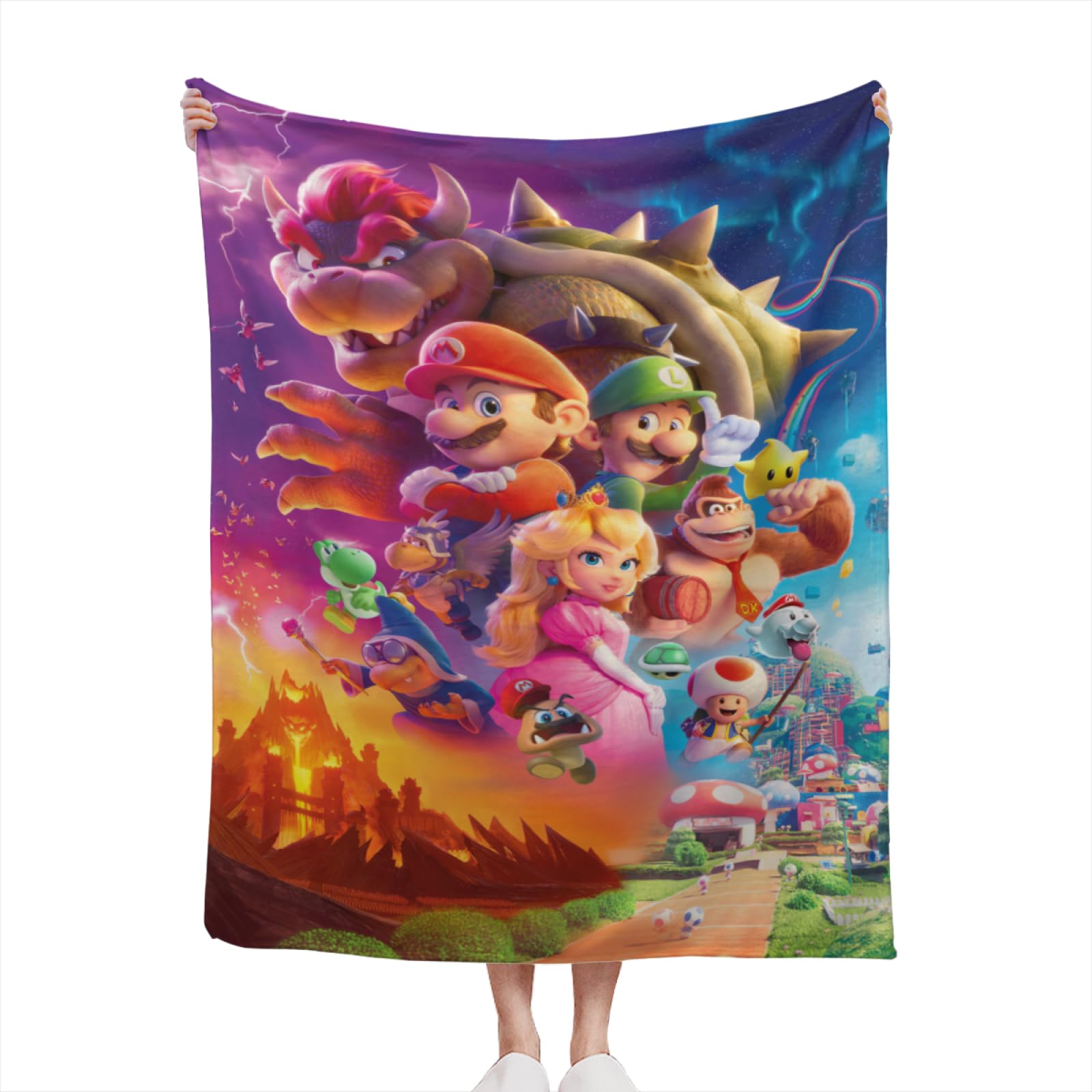 Ultra-Soft Warm Fuzzy Fleece Blanket for Kids & Adults, Smooth Cozy Flannel Throw Blanket for Bed Couch Gift 60"x50"