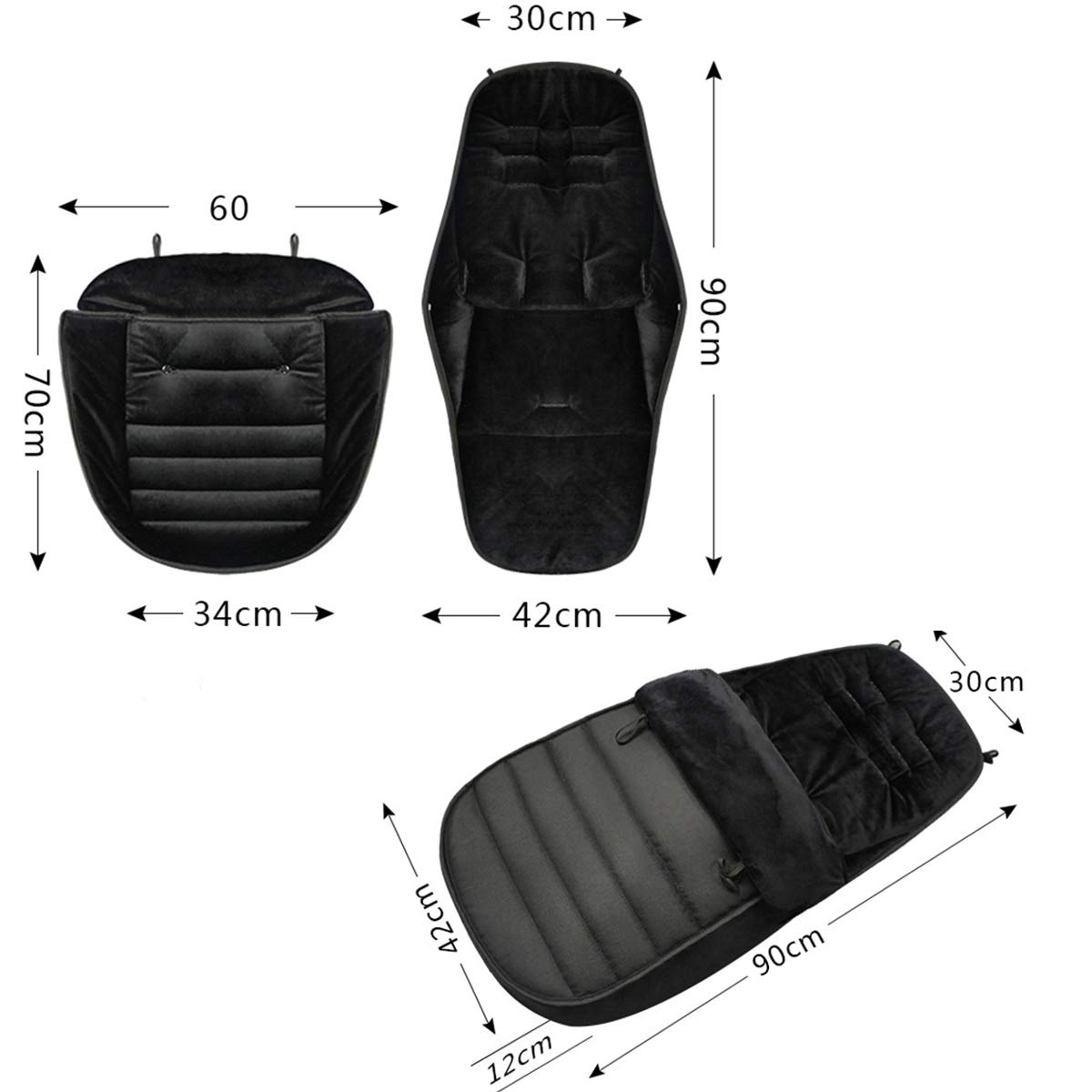 Universal Sleeping Bag for Baby Stroller,Winter Outdoor Soft Fine Velvet Toddler Footmuff.