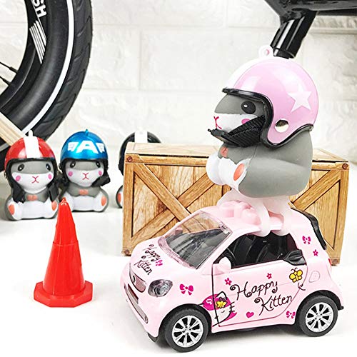 WENMOS Bike Bell for Outdoor,Cute Rubber Bicycle Accessories with Led Light,Cute Hamster Model with Helmet Handle-Bar Glowing Horn for Bicycle, Motorbike, Fixed Cog (Bear, One Size)