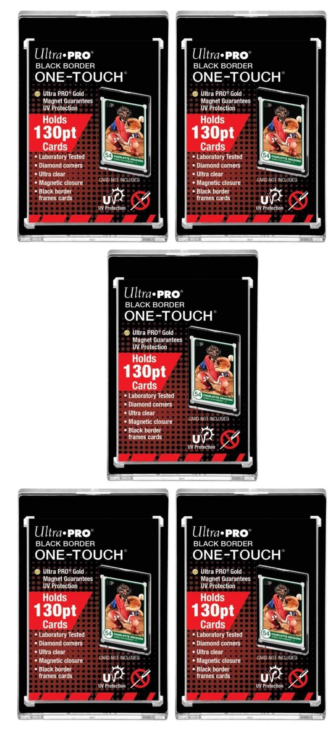 Ultra Pro Black Border One-Touch Card Holder 130pt (5 Pack)