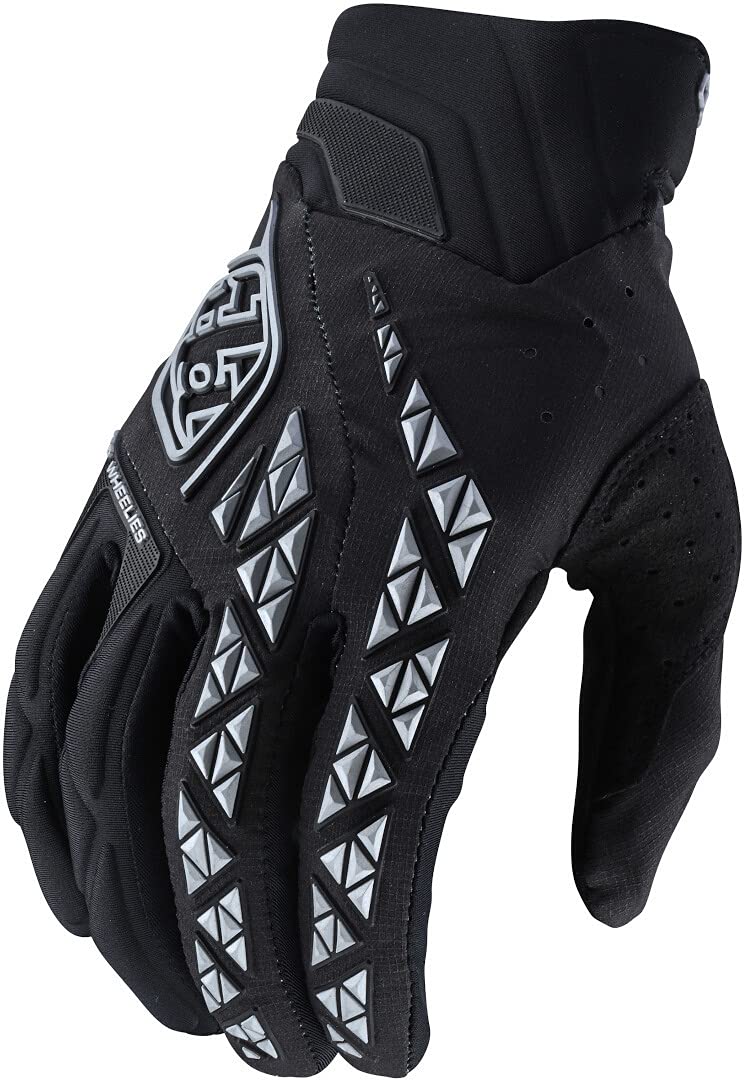 Troy Lee Designs Motocross Motorcycle Dirt Bike Racing Mountain Bicycle Riding Gloves, SE PRO Glove (Black, Medium)