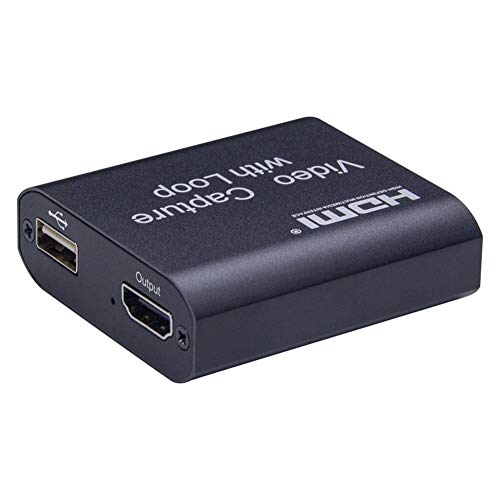 Video Capture Card, 1080P USB to HDMI Capture Card, Meeting Video Capture Card with Loop for Live Streaming