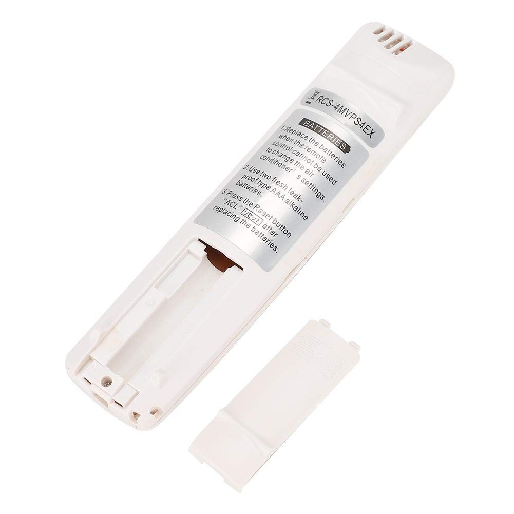 Universal White Air Conditioner Remote Control,ABS Durable Air Conditioner Controller,Replacement Remote Control Accessory,for RCS-4MVPS4EX (Without Battery)