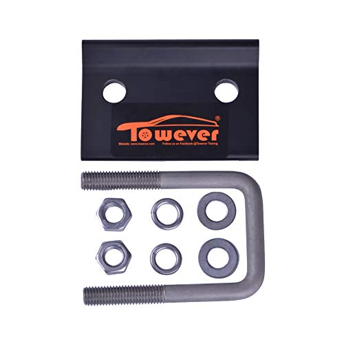Towever 84122 Receiver Hitch Extender with 4" Drop/Rise, 9" Extension with 84703 Trailer Hitch Tightener