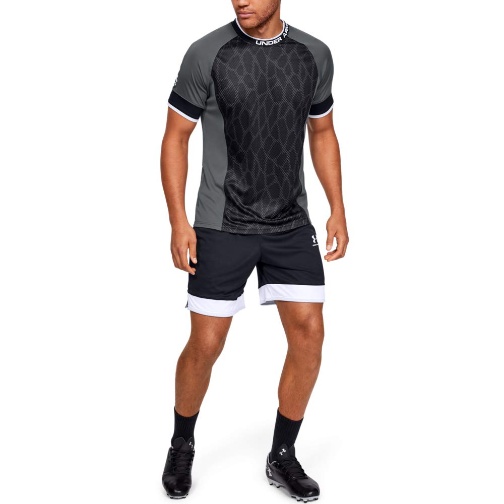 Under Armour Challenger Iii Knit Soccer Short, Black (003)/Halo Gray, Medium