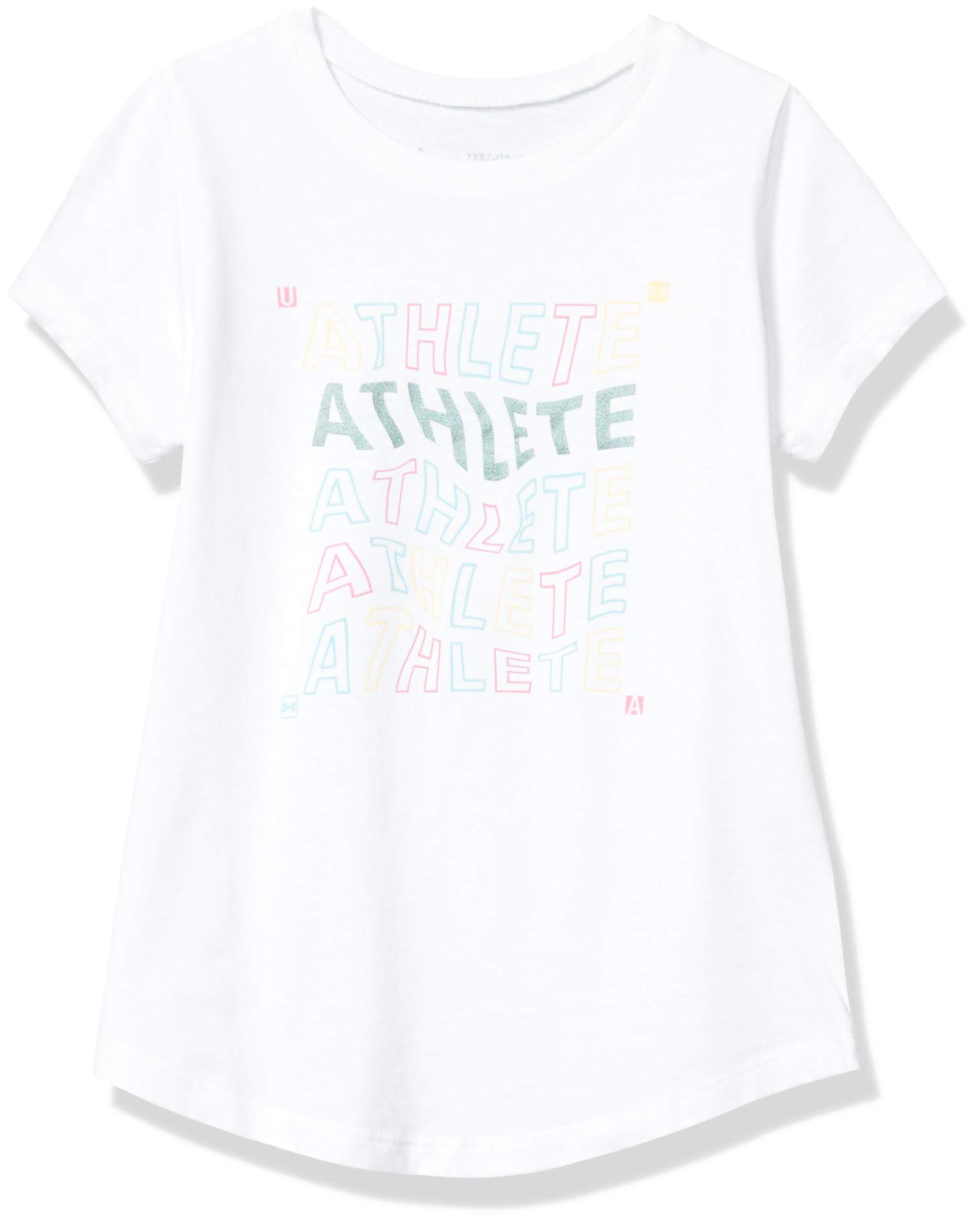 Under Armour Girls' UA Athlete Graphic T-Shirt Youth X-Large White