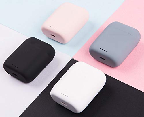 True Wireless Wireless Waterproof Earbuds Super bass Earphone Earbuds HD Stereo Sound Bluetooth Wireless Earphone with Charging Case(White)