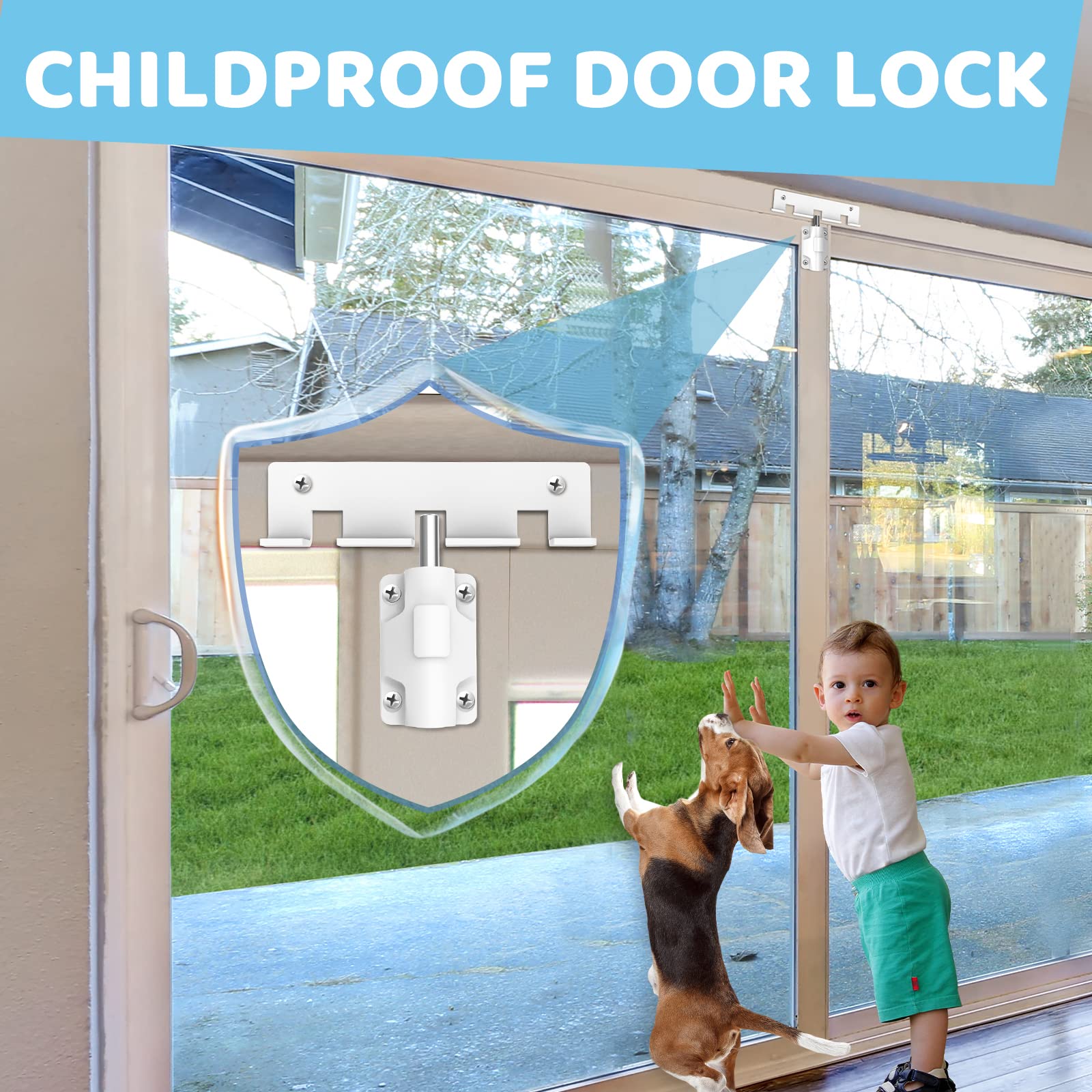 Undercounter Dishwasher Mounting Bracket Kit & Patio Sliding Door Lock Security