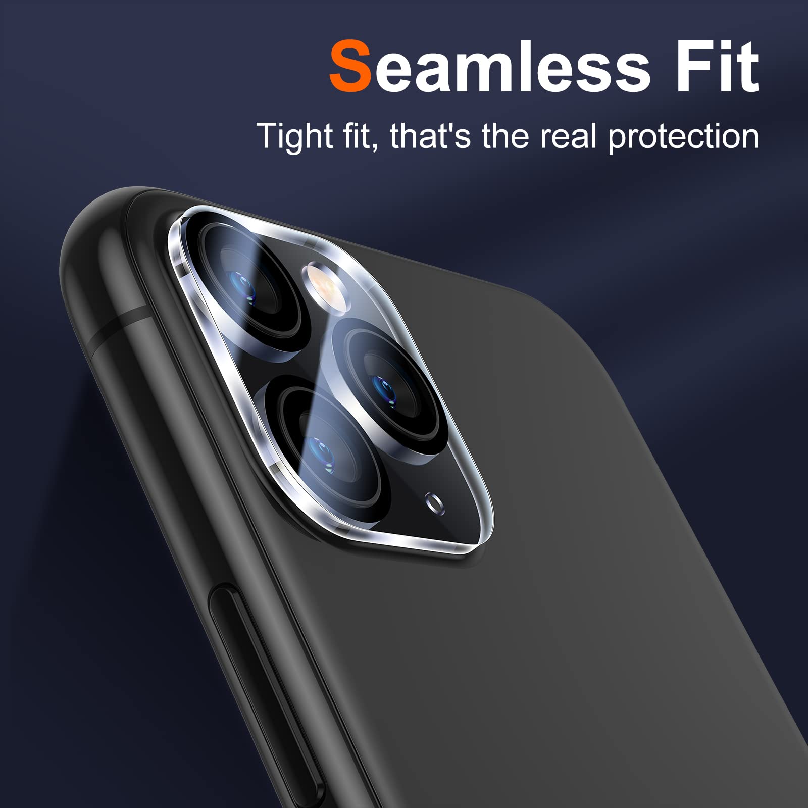 UniqueMe Camera Lens Protector compatible with iPhone 11 Pro/iPhone 11 Pro Max Tempered Glass,[Not for iPhone 11] Easy Install 9H Hardness HD Clear [ 2 Pack]