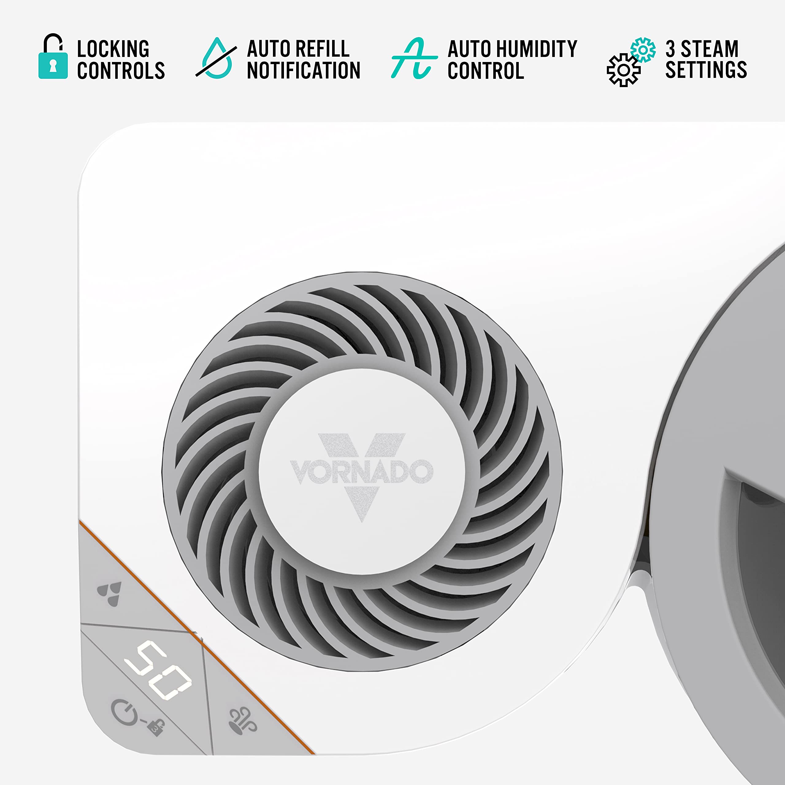Vornado Element SA Air + Steam Humidifier with Auto Refill Notification, 0.75 Gallon Capacity, No Filters Required