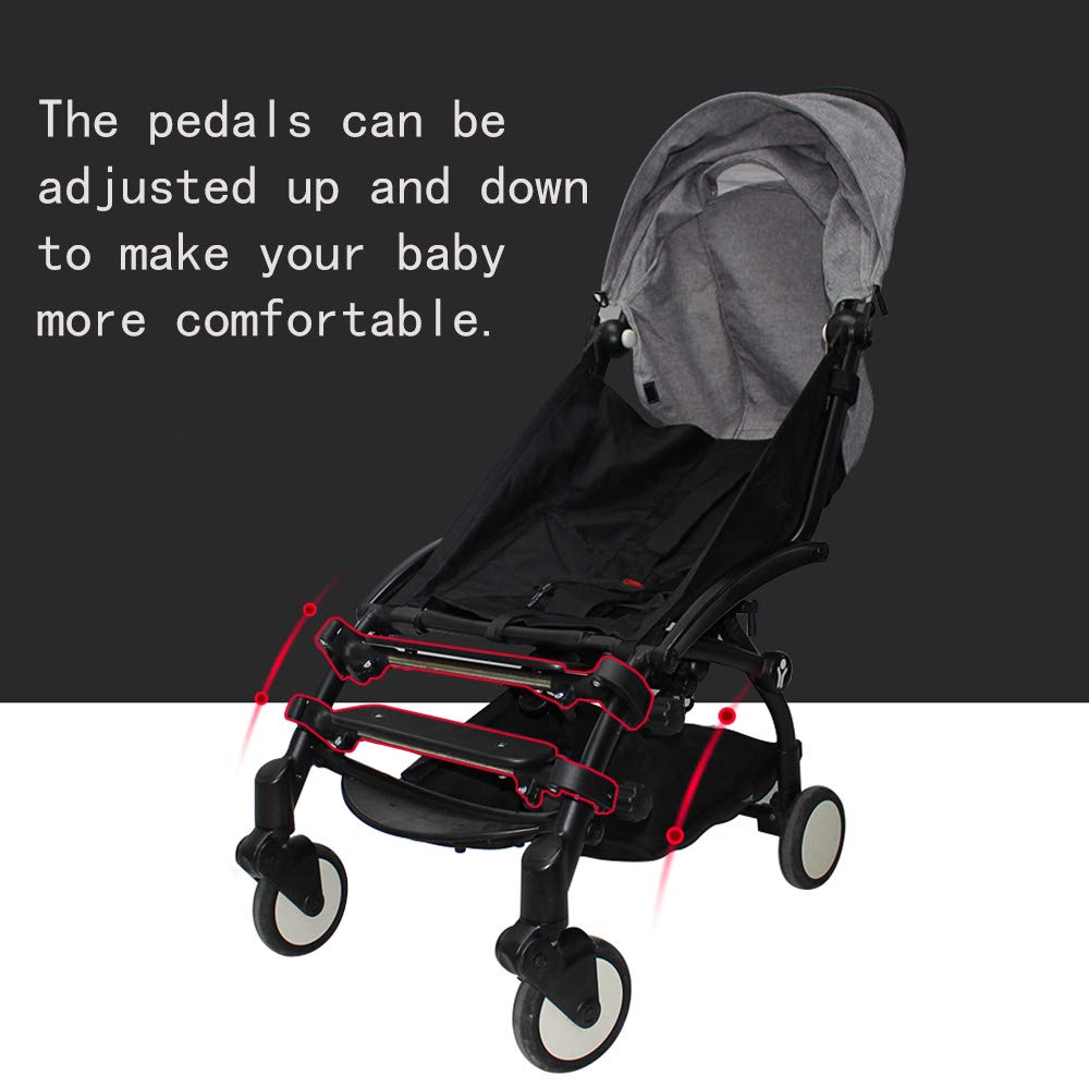 Universal Baby Stroller Accessories Adjustable Pedal Adapter footrest for Carriage (OneSize)