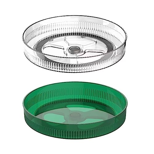 Turntable Spices Rack Organizer Bathroom Kitchen Cabinet 360Rotating Food Storage Container For Countertop Refrigerator Clear Plastic Lazyssusan Turntable Bathroom Large Capacity Durable Material