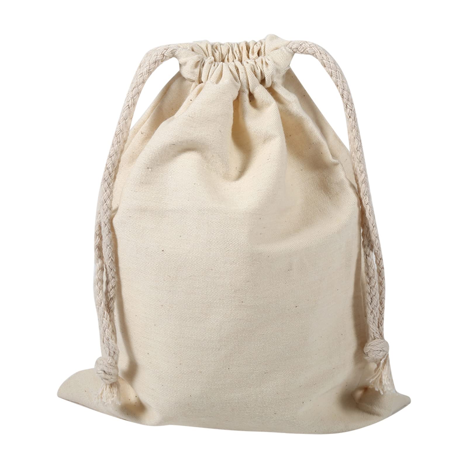 Tyenaza Eco-Friendly Cotton Storage Sack, Large Drawstring Bag for Home Organization and Travel Purposes (15 * 20cm)